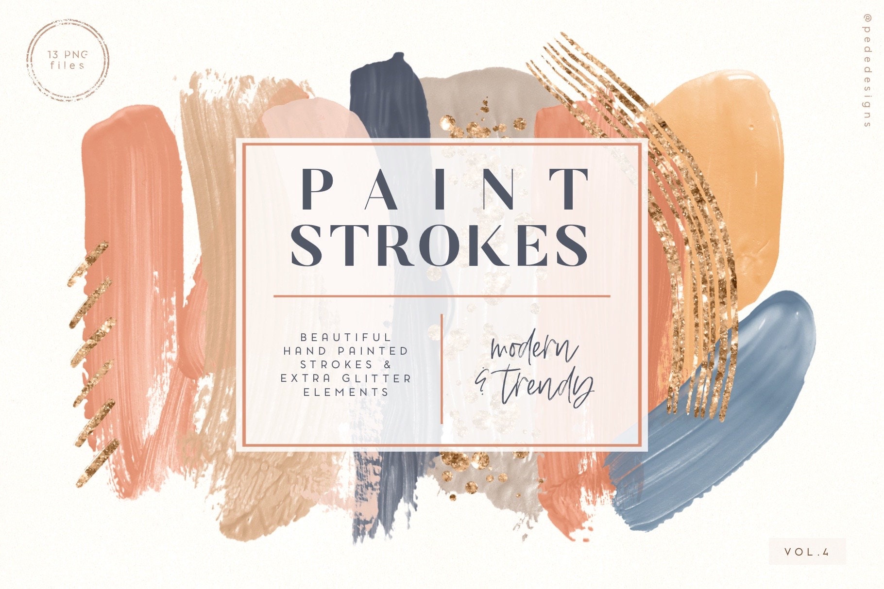 Paint Strokes Clip Art Paint Brush Clipart Acrylic Paint - Etsy