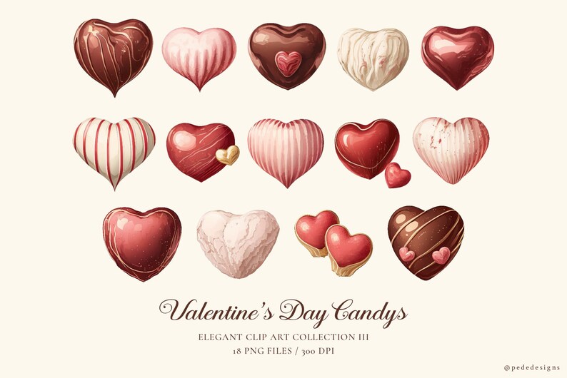 Valentine's Day Candy Clip Art, Red Hearts Png, Love Clipart, Sweets ...
