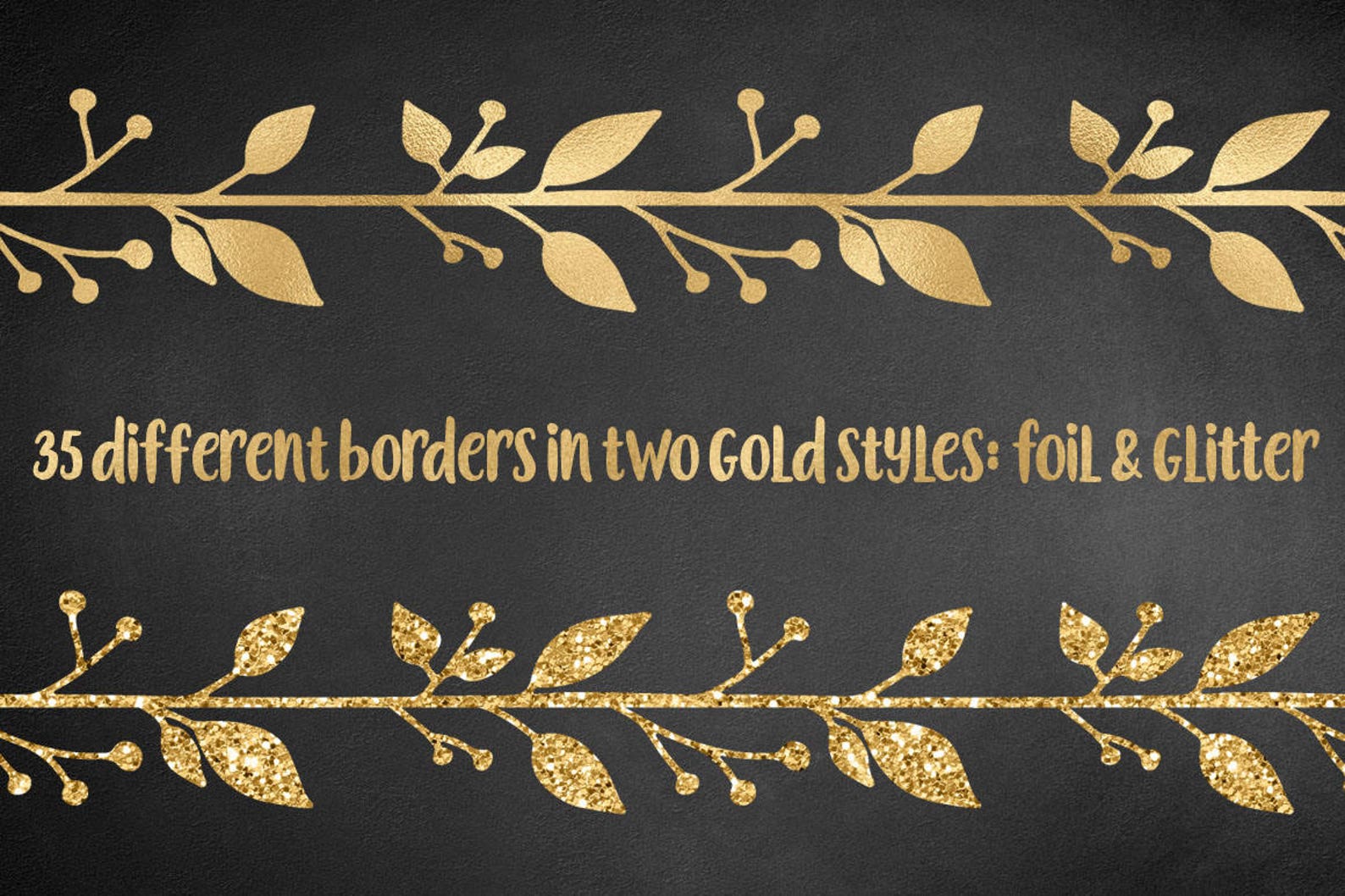 Gold Borders Clipart Arrows Foil & Glitter Floral Hearts - Etsy