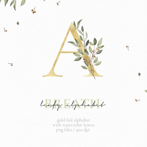 Floral Alphabet Watercolor - Etsy
