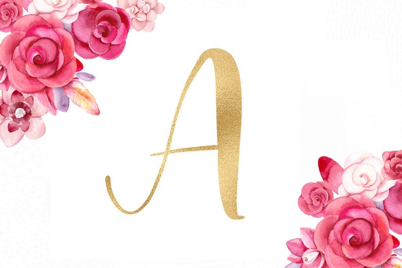 Gold Foil Alphabet Clipart, Gold Foil Digital Alphabet, Foiled Letters ...