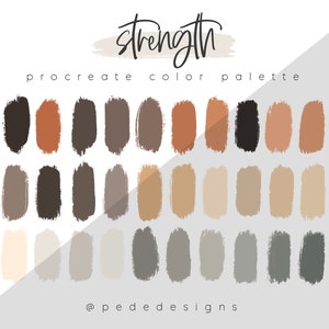 Strength Procreate Color Palette color swatches iPad | Etsy