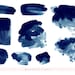 Watercolor Strokes Clipart Gold Glitter Navy Blue Watercolor - Etsy
