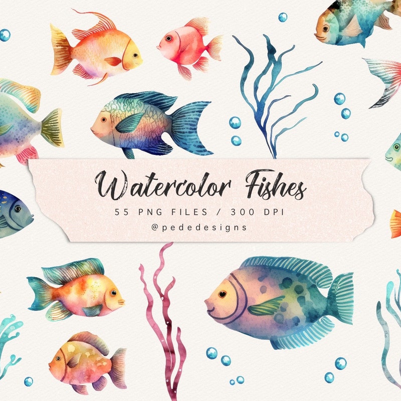 Colorful Fish Art - Etsy