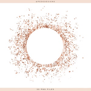 Rose Gold Frames Clip Art, Glitter Geometric, Sparkly Design Elements ...