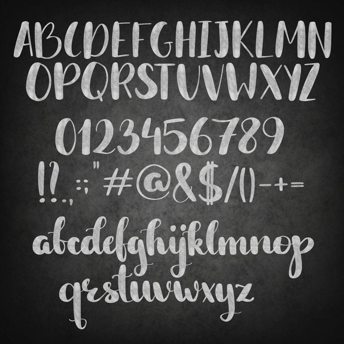 Chalkboard Alphabet Clipart Digital Chalk Font Clipart - Etsy