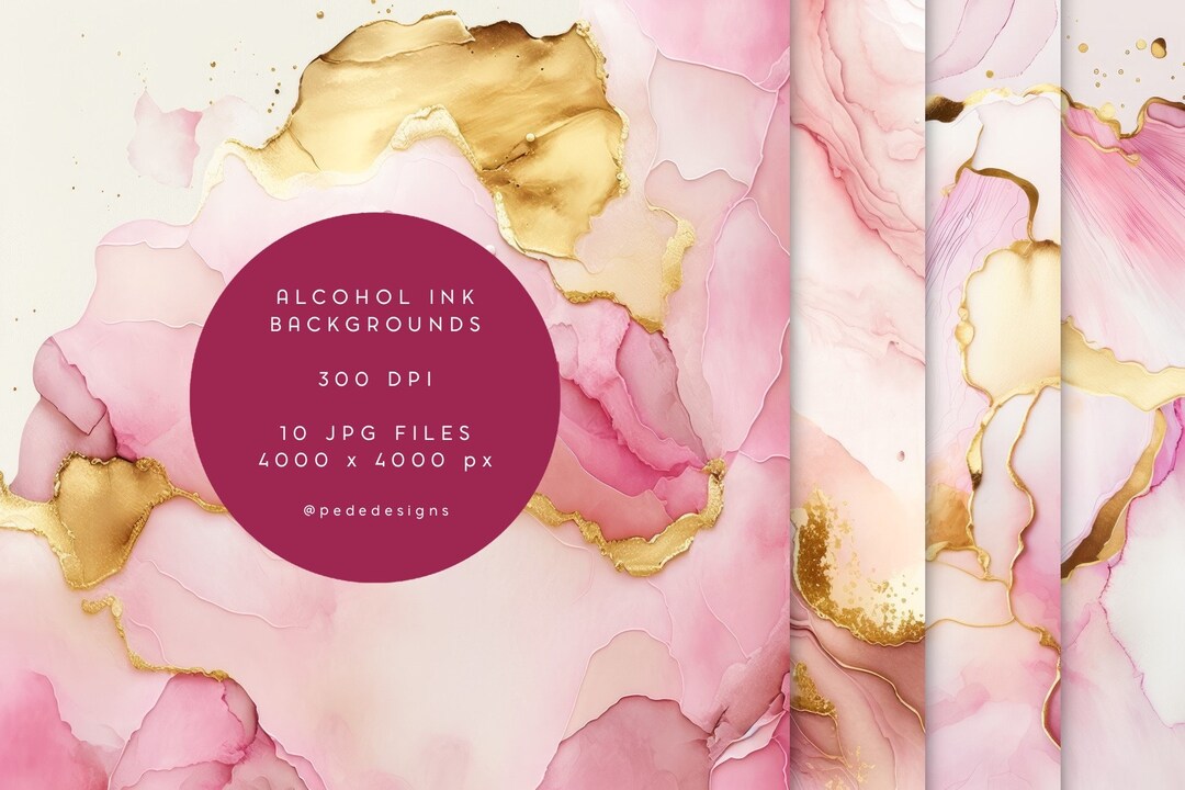 Alcohol Ink Backgrounds, Digital Paper Pack, Delicate Alcohol Ink Art ...