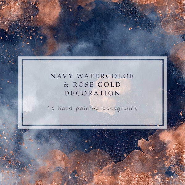 Navy Watercolor - Etsy
