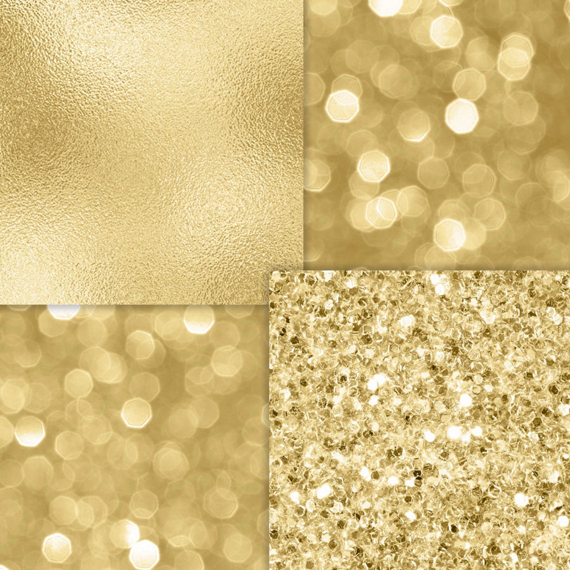 Gold Digital Papers Foil Background Glitter Textures - Etsy