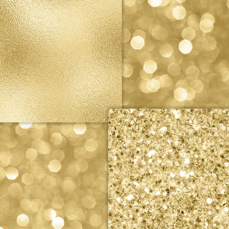 Gold Digital Papers Foil Background Glitter Textures - Etsy