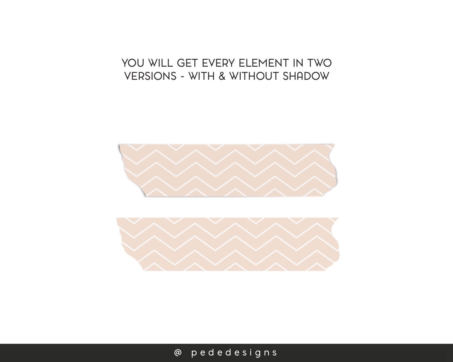 Washi Tapes Clip Art Digital Elements PNG Files Goodnotes - Etsy