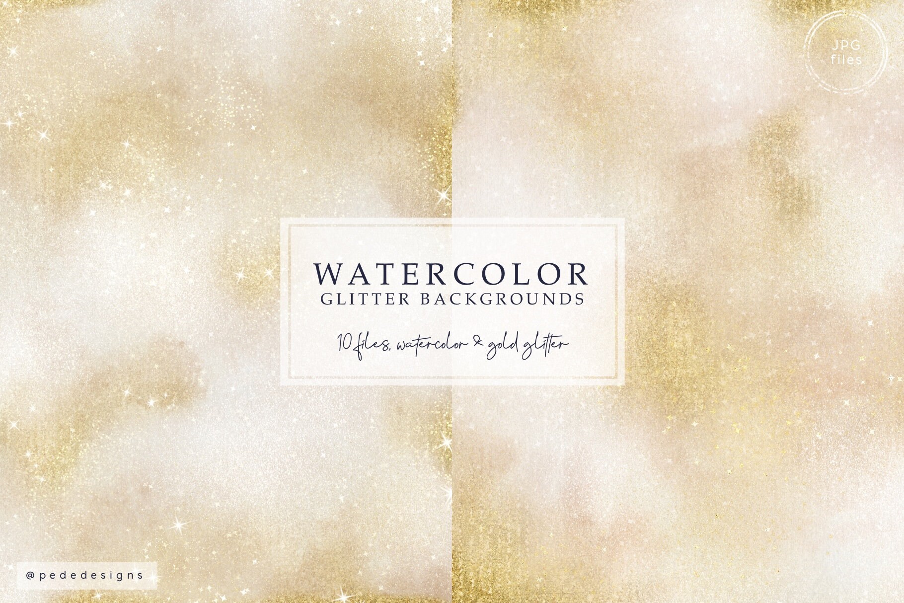 Watercolor Glitter Backgrounds, Gold Glitter, Watercolor Digital Paper ...