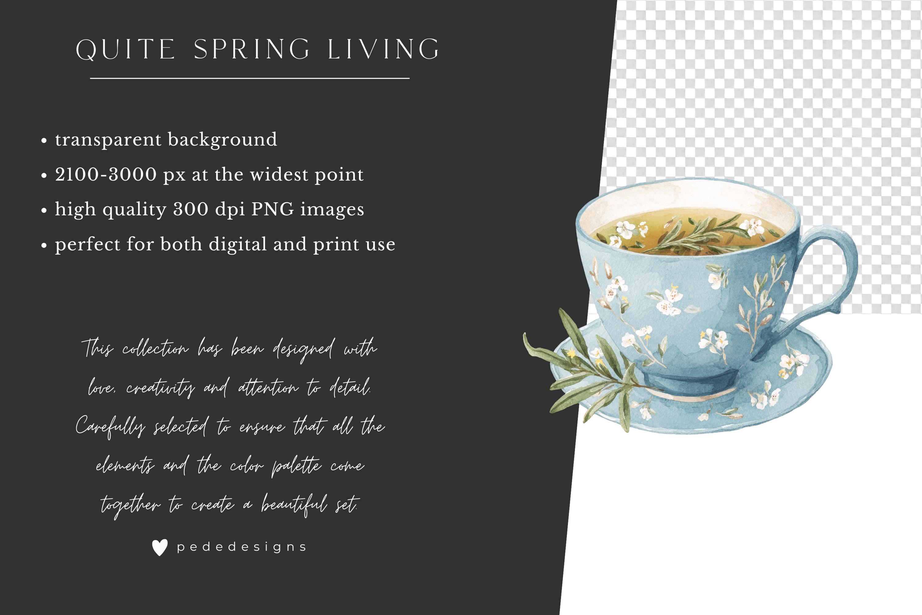 Quiet Spring Living Watercolor Illustrations | Cottagecore Home | Soft ...