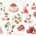 Strawberries Clipart, Watercolor Food Clipart, Fruit Clipart, Vege ...