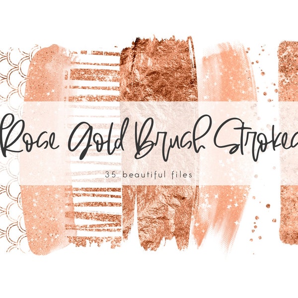 Gold Brush Strokes - Etsy