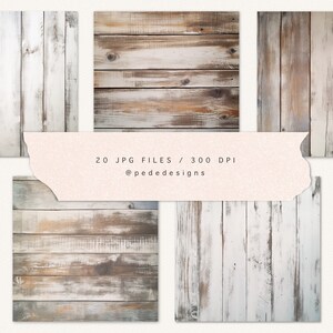 Rustic Wood Background Digital Paper Pack, Wood Papers, White Wood ...
