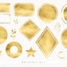 Gold Design Elements, Golden Shapes Png, Gold Foil, Gold Frames ...