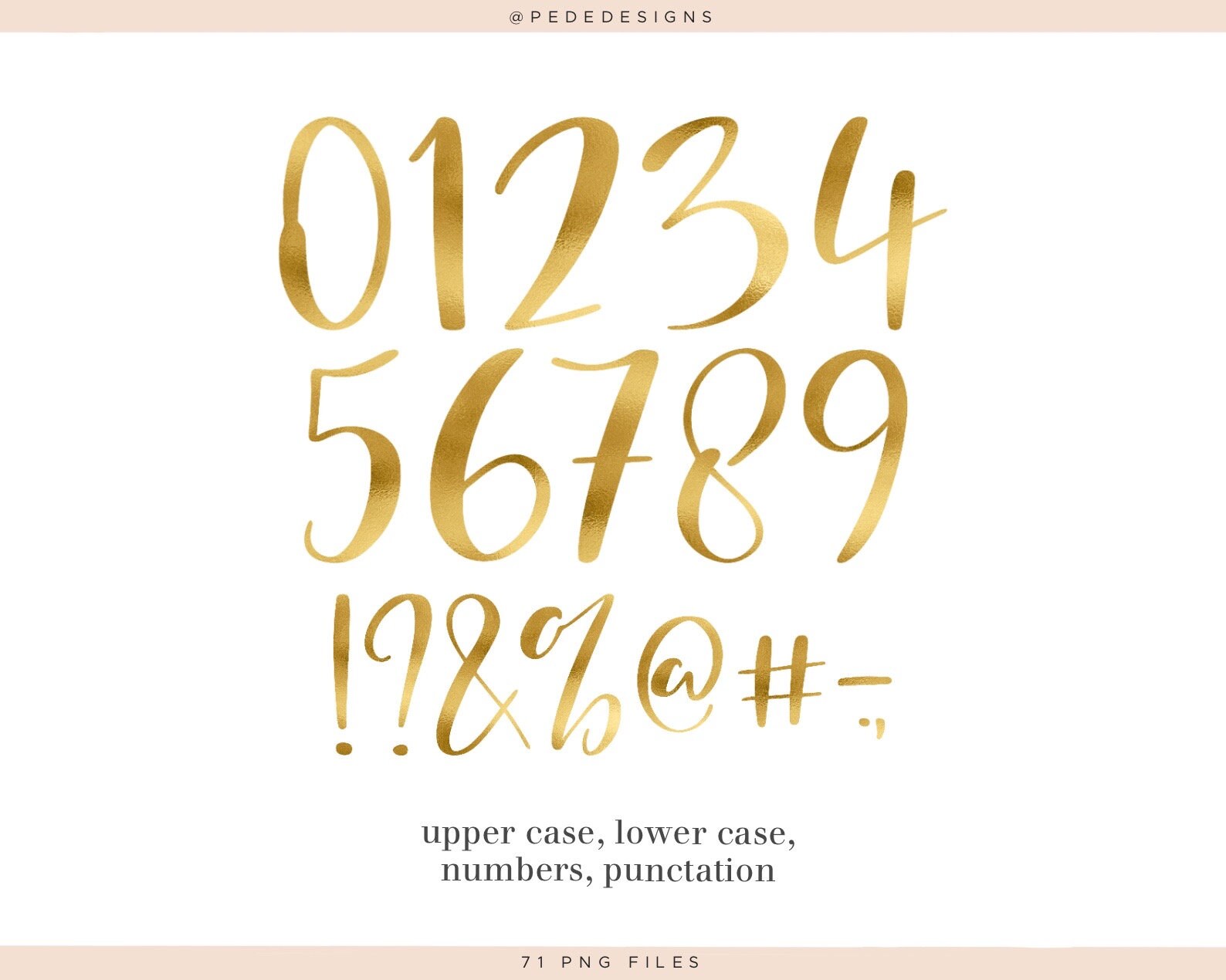 Gold Foil Alphabet Clipart Gold Foiled Digital Alphabet | Etsy