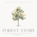 Watercolor Landscape Illustrations - Forest Story Collection, Woodland ...