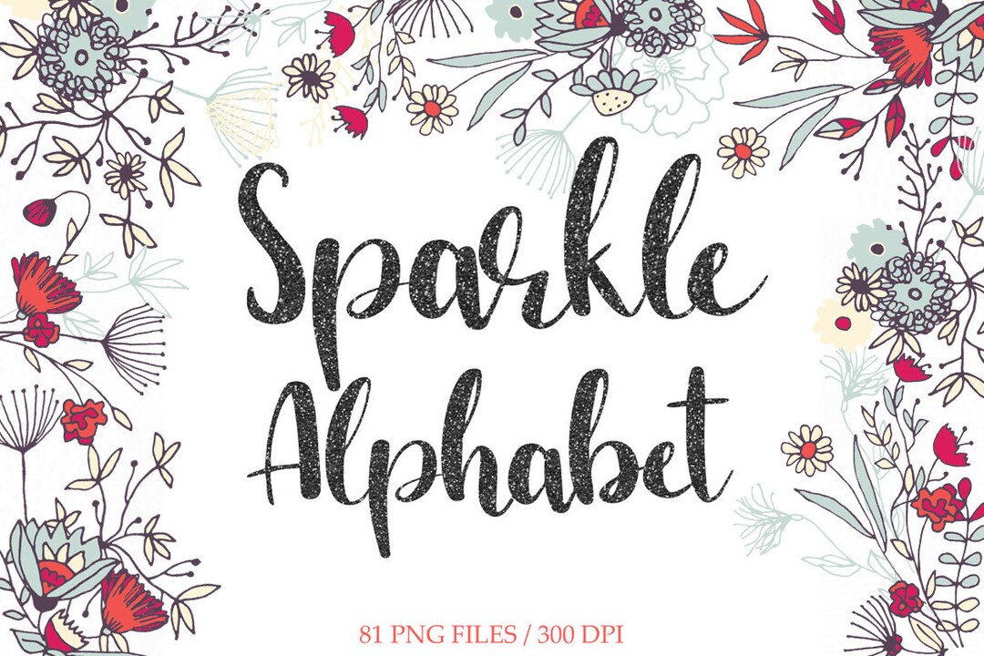 Black Glitter Alphabet Clipart, Black Digital Letters, Black Sparkle ...