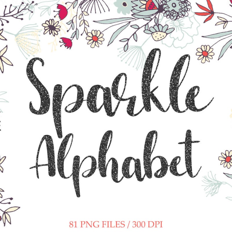 Fancy Glitter Letters Png - Etsy