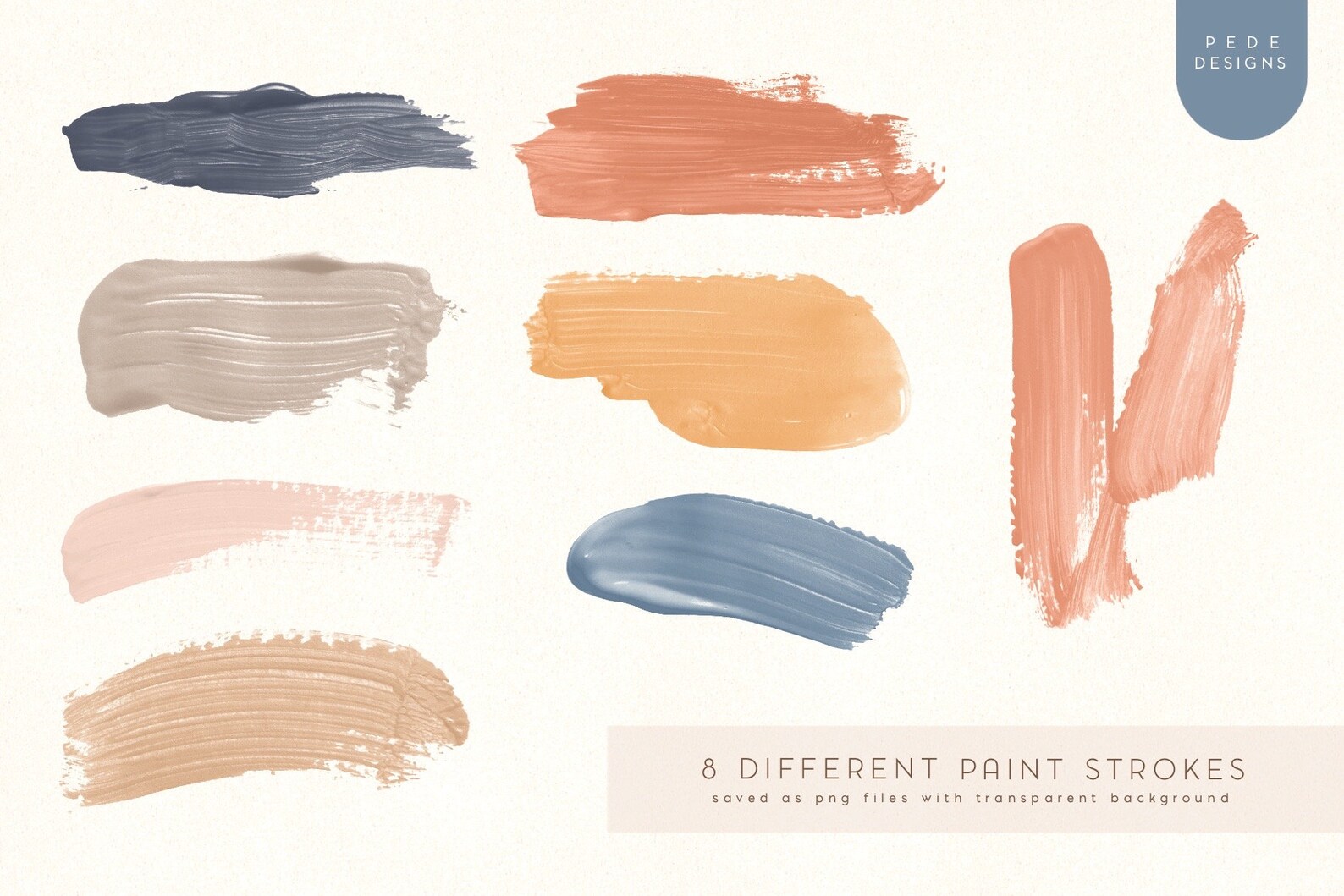 Paint Strokes Clip Art Paint Brush Clipart Acrylic Paint - Etsy