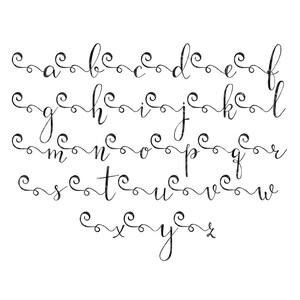 Black Watercolor Alphabet Clipart, Digital Letters With Swasches, Black ...