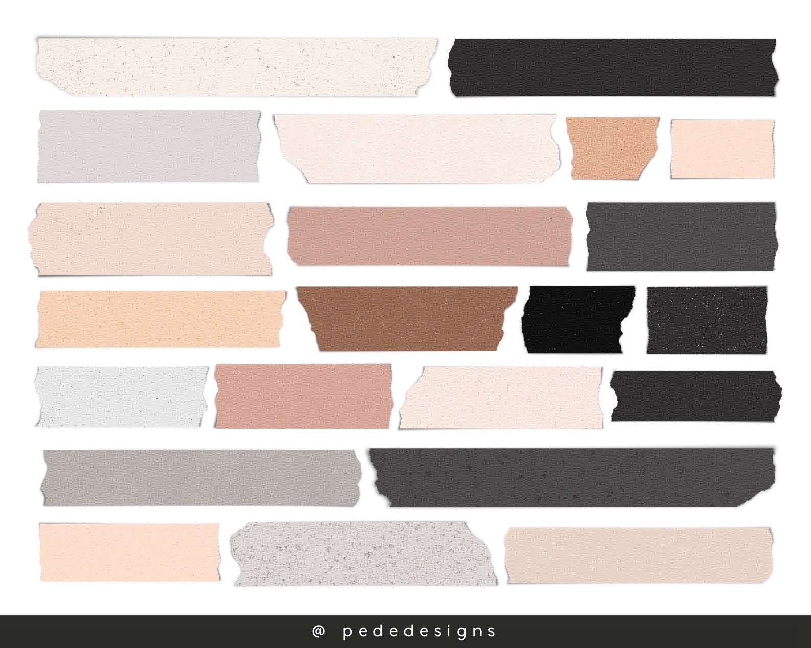 Washi Tapes Clip Art Digital Elements PNG File Goodnotes - Etsy