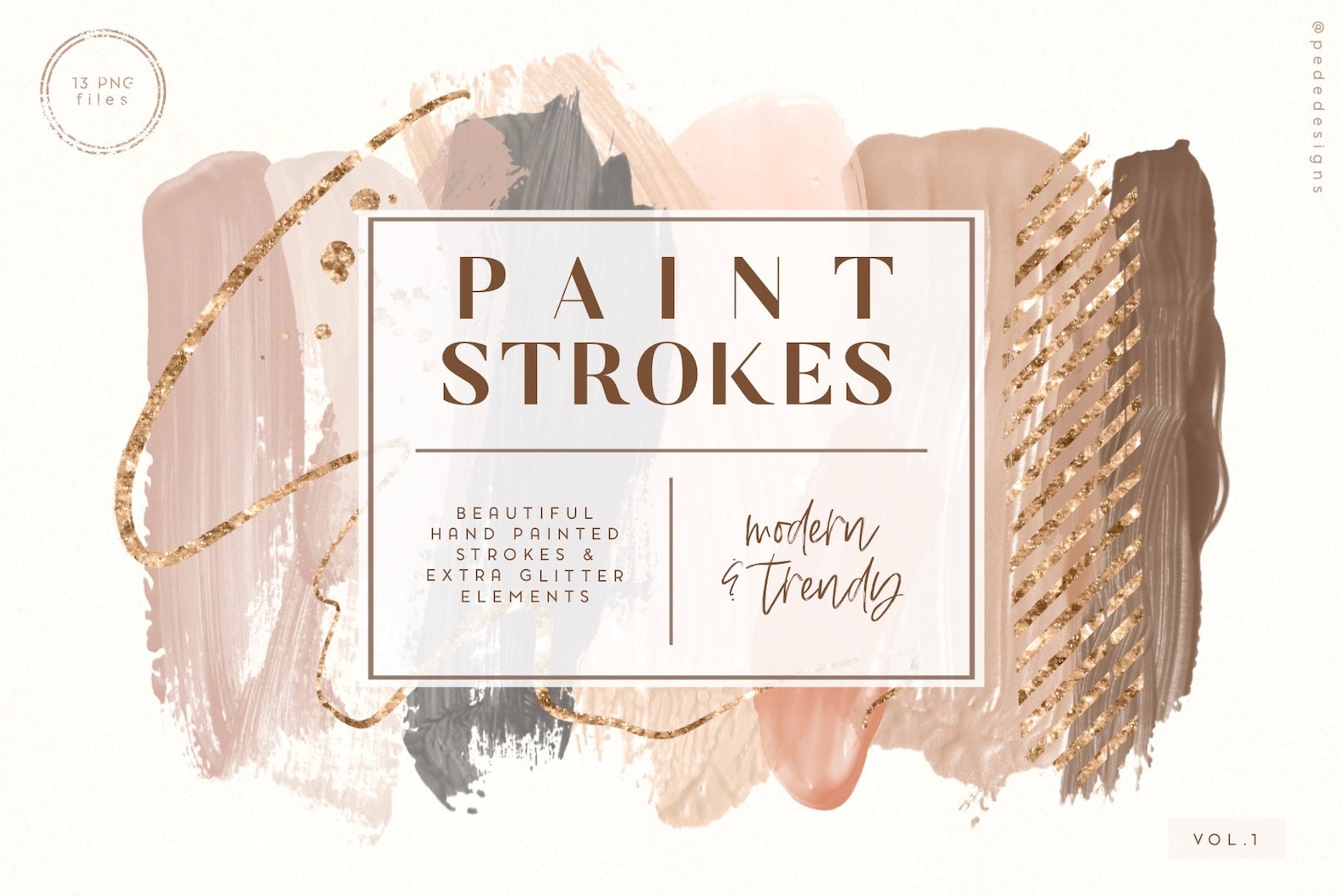 Paint Strokes Clip Art Brush Strokes Clipart Acrylic Paint - Etsy
