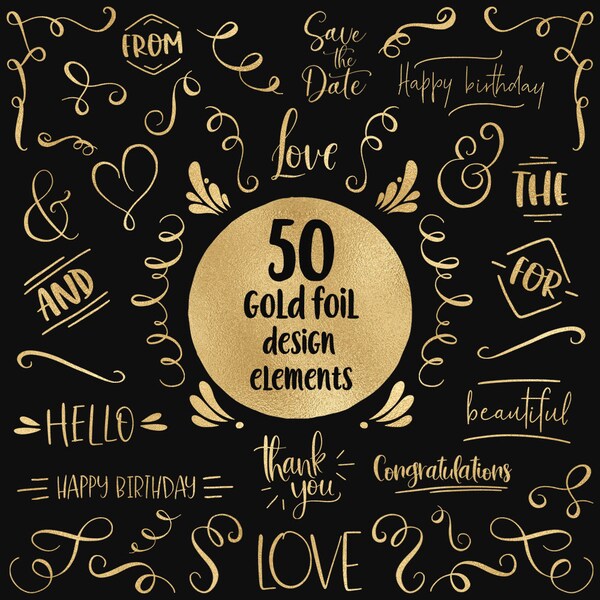 Gold Foil Ampersand - Etsy