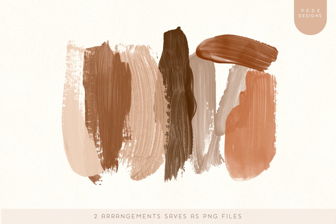 Paint Strokes Clip Art Paint Brush Clipart Acrylic Paint - Etsy