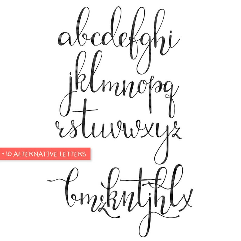 Black Watercolor Alphabet Clipart Watercolor Digital Letter | Etsy