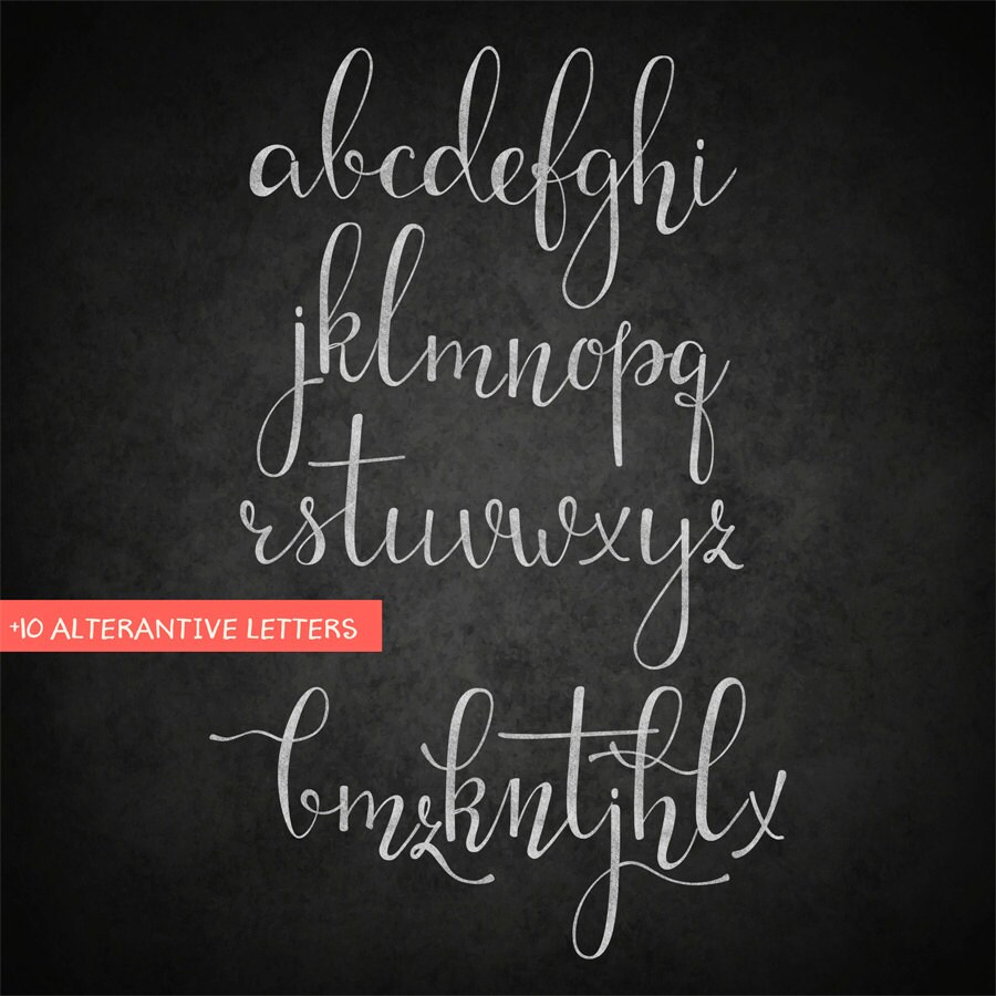 Chalkboard Alphabet Clipart Digital Chalk Clipart Digital - Etsy