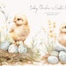 Baby Chicken & Easter Eggs Clipart, Watercolor Chicken, Spring Png ...