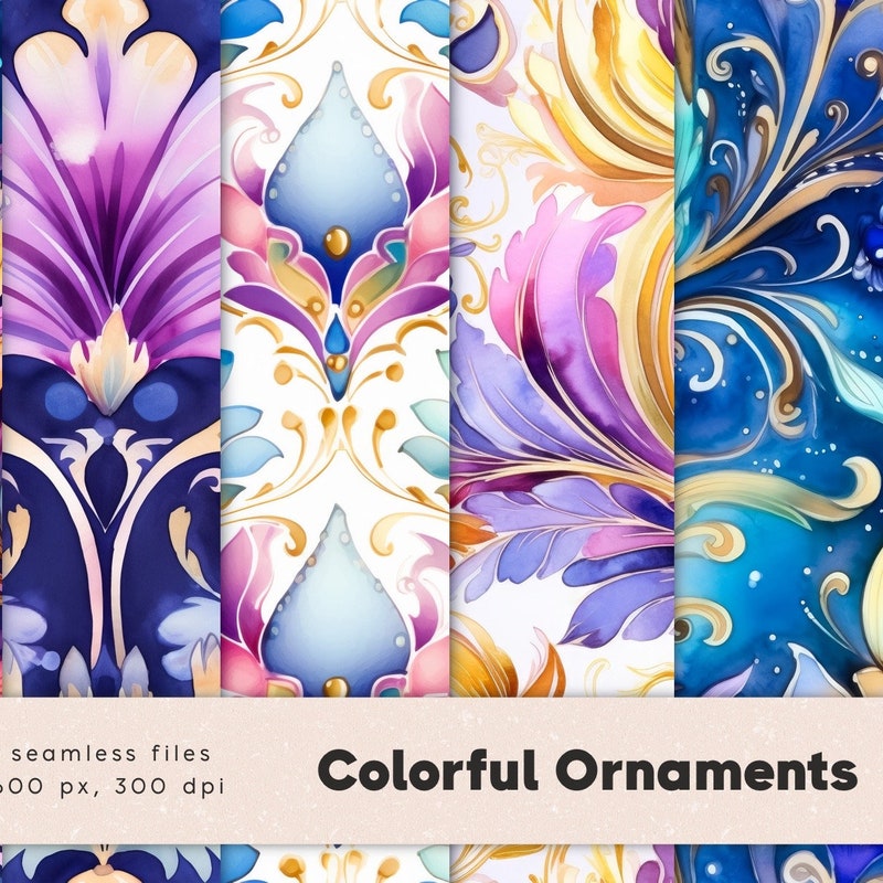 Colorful Damask Fabric - Etsy UK