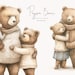 Papa Bear Clipart: Watercolor Father's Day Graphics (download) - Etsy