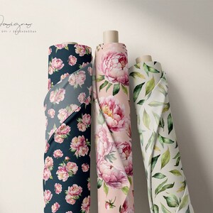 Peony Digital Paper, Flowers Watercolor Patterns, Seamless Digital ...
