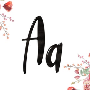 Black Watercolor Alphabet Clipart Watercolor Numbers Black - Etsy