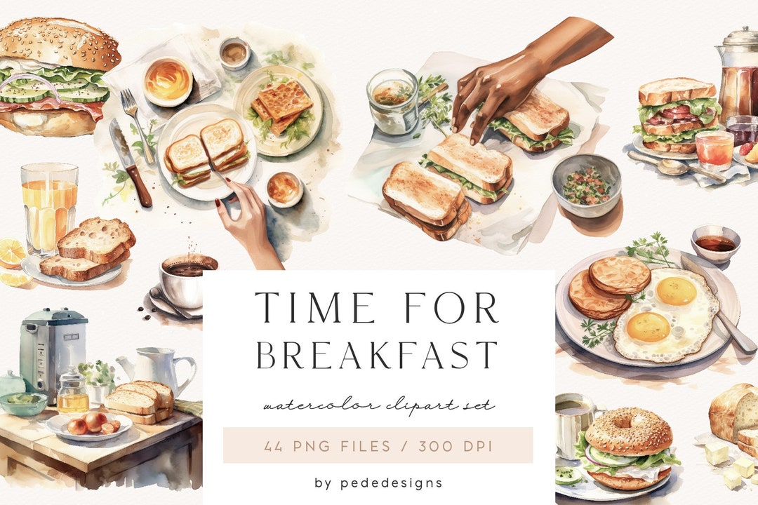 Time for Breakfast, Fresh Bread, Sandwich, Eggs, Food Graphics ...