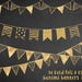 Gold Foil Bunting Banners Clipart, Bunting Clipart, Golden Ribbon, Gold ...