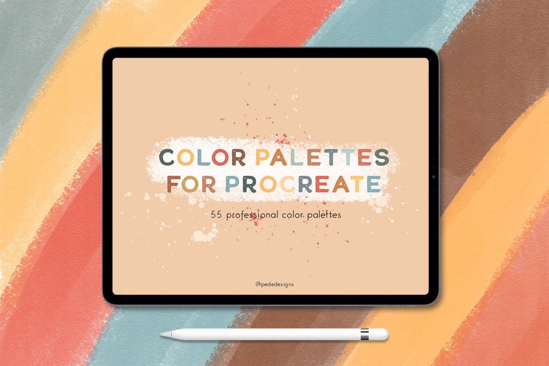 55 Procreate Color Palettes, Color Swatches, iPad Illustration, Boho ...