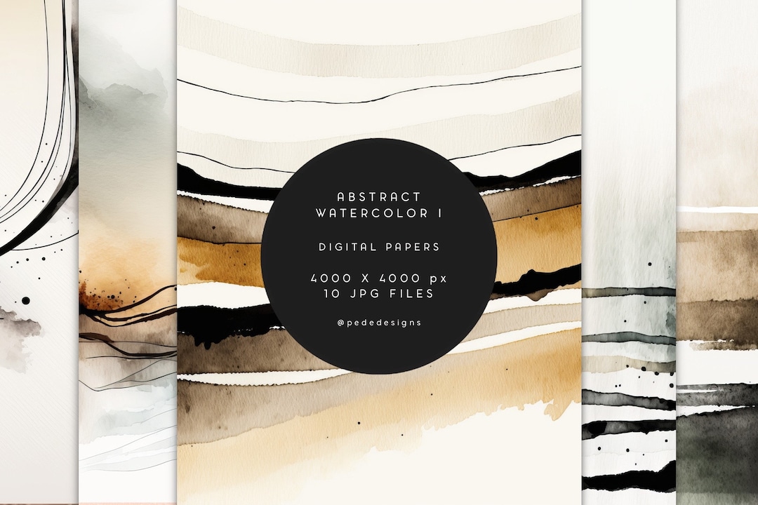 Watercolor Abstract Backgrounds, Modern Print Art, Neutral Background ...
