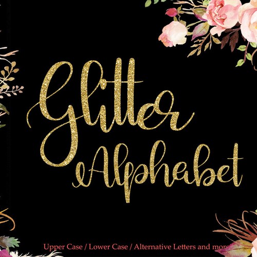 Gold Letters Clipart Gold Glitter Ombre Alphabet Clipart - Etsy