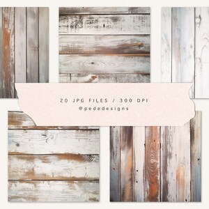 Rustic Wood Background Digital Paper Pack, Wood Papers, White Wood ...