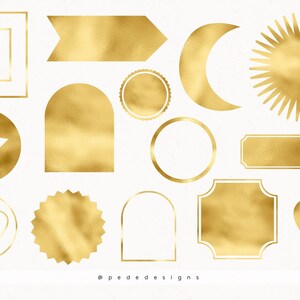 Gold Design Elements, Golden Shapes Png, Gold Foil, Gold Frames ...