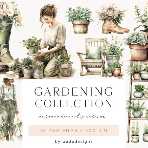 Gardening Graphics - Etsy