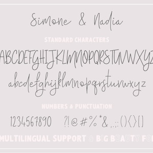Simone & Nadia Font Trio, Handletterd Font, Modern Handwriting Font ...