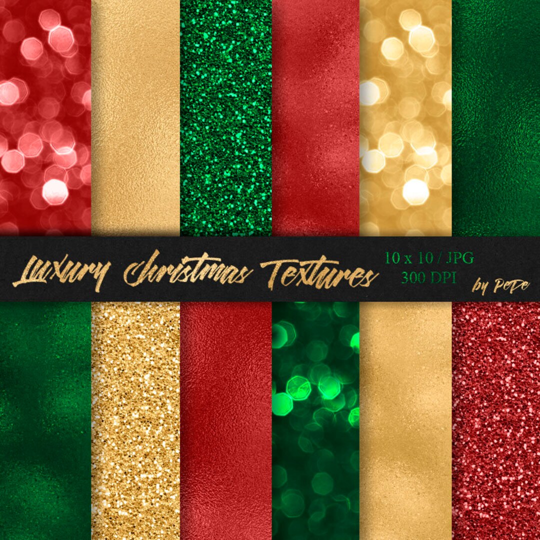 Luxury Christmas Textures, Christmas Digital Paper, Foil Background ...