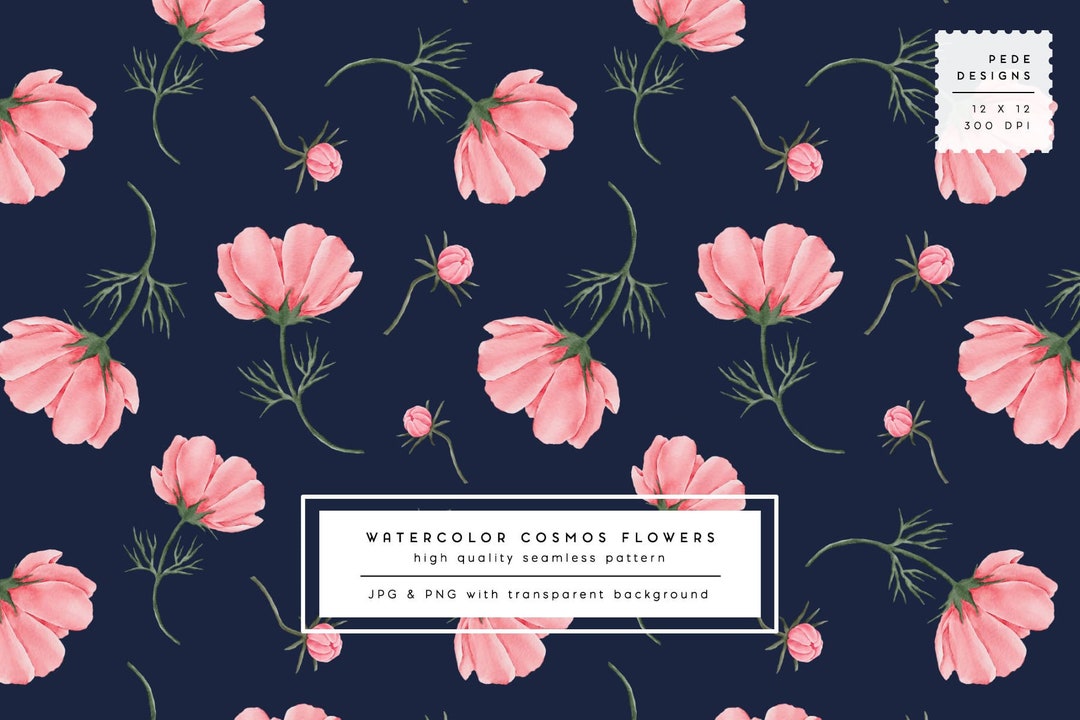 Floral Digital Paper, Flowers Pattern, Planner Supplies, Seamless ...