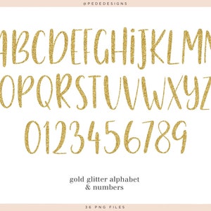 Gold Glitter Alphabet Clipart, Gold Glitter Digital Alphabet, Letters ...